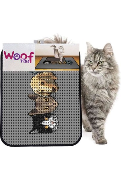 Woof Plus Kum Toplayan Elekli Tuvalet Önü Kedi Paspası 60 x 45 cm 1005 Woof Plus Kum Toplayan Elekli Tuvalet Önü Kedi Paspası 60 x 45 cm 1005