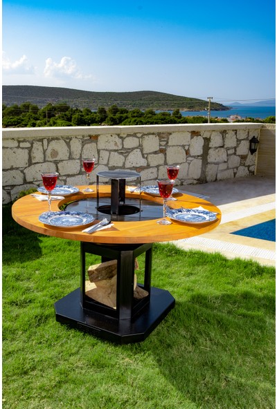 Robust Hestia Masa Mangalı Bahçe Şöminesi Ateş Çukuru Soba Mangal