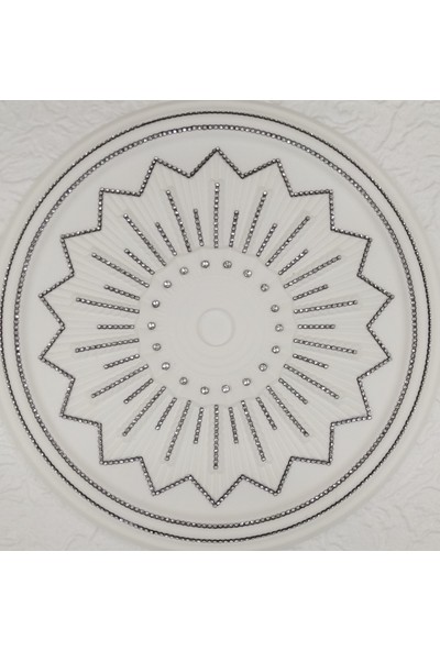 Yeditepe Osmanlı Taşlı Başak Desenli Stropiyer Tavan Göbeği - 40 cm - Siyah Yeditepe Osmanlı Taşlı Başak Desenli Stropiyer Tavan Göbeği - 40 cm - Siyah