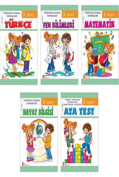 Ata Yayıncılık Ata Yayınları 3. Sınıf Etkinlik Çalışma Yaprakları 5'li Set