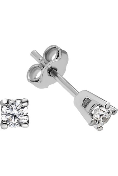 Sirius F Renk 0,19 Karat Pırlanta Tektaş Küpe 0410E0016