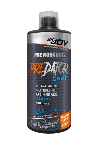 Bigjoy Sports Predator Shot Preworkout Beta-Alanıne L-Cıtrulline Amino Asit Portakal Aroma 1000 ml Bigjoy Sports Predator Shot Preworkout Beta-Alanıne L-Cıtrulline Amino Asit Portakal Aroma 1000 ml