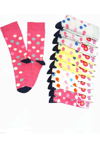 Black Arden Socks 12'li Çok Renkli Kız Çocuk Çorabı 7-8 Yaş KÇCK-0002