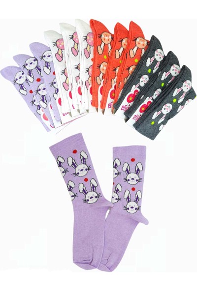 Black Arden Socks 12'li Çok Renkli Kız Çocuk Çorabı 11-12 Yaş KÇCK-0003
