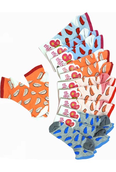 Black Arden Socks 12'li Çok Renkli Kız Çocuk Çorabı 7-8 Yaş KÇCK-0004