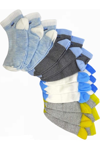 Black Arden Socks 12'li Çok Renkli Erkek Çocuk Çorabı 7-8 Yaş EÇCK-0001