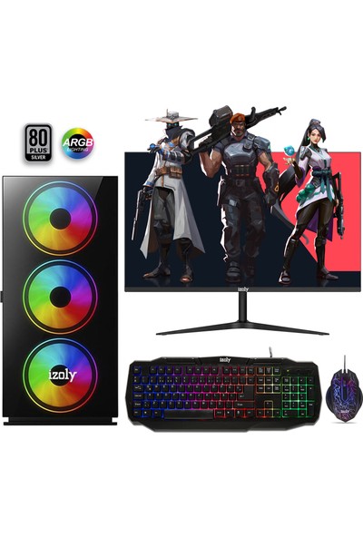 İzoly K203 i5-750 8GB 256GB SSD R7 240 4GB 24'' Oyun Bilgisayarı