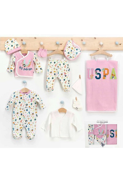 U.S. Polo Assn. 10'lu Bebek Zıbın Seti USB357