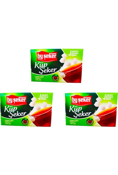 By Şeker Küp Şeker 1 kg x 3 Adet