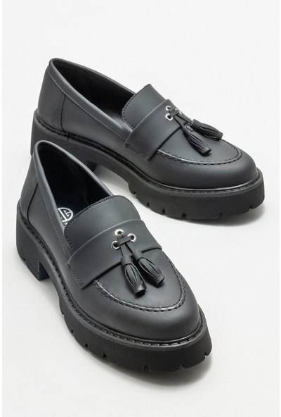 Elle Shoes Siyah Kadın Loafer