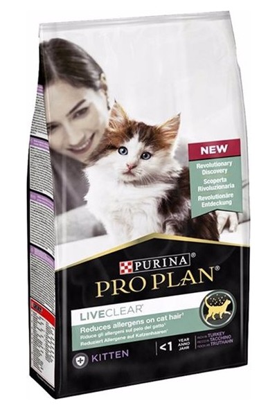 Pro Plan Live Clear Kitten Hindi Etli Yavru Kedi Maması 1,4 kg Pro Plan Live Clear Kitten Hindi Etli Yavru Kedi Maması 1,4 kg