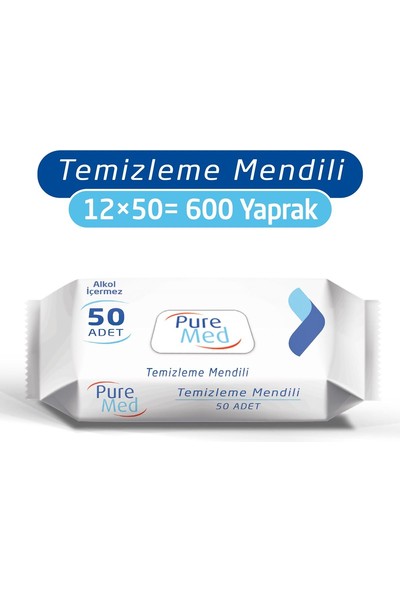 Puremed Temizleme Mendili 12X50 Puremed Temizleme Mendili 12X50