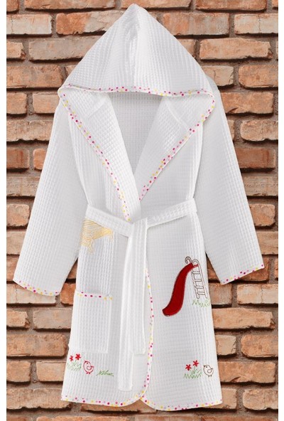 Zeynep Tekstil Sweet Pike Nakışlı Kız Çocuk Bornozu