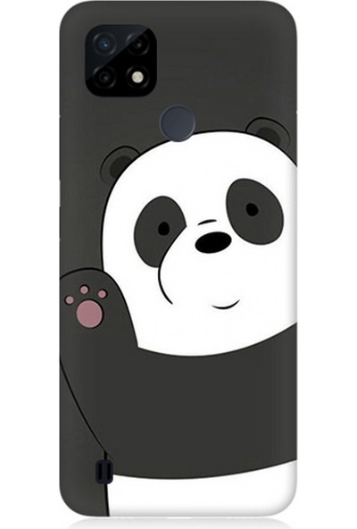 Teknomeg Oppo Realme C21 Sevimli Panda Desenli Silikon Kılıf Teknomeg Oppo Realme C21 Sevimli Panda Desenli Silikon Kılıf