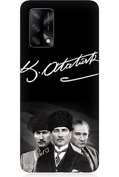 Teknomeg Oppo A74 Uyumlu Silikon Kılıf Mustafa Kemal Atatürk