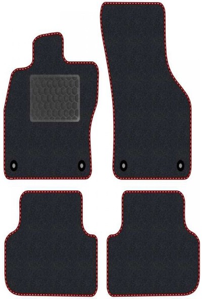 Tegin Audi A8 D3 2003-2010 - Uzun Siyah Halı Bordo Kenar Deri Petek Topuk 2250 gr Paspas Tegin Audi A8 D3 2003-2010 - Uzun Siyah Halı Bordo Kenar Deri Petek Topuk 2250 gr Paspas