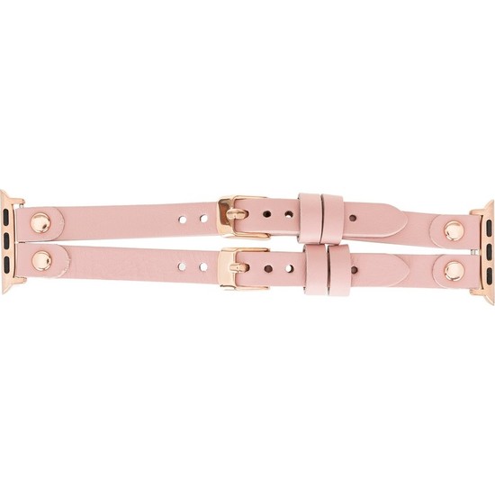 Plm Apple Watch Uyumlu Kordon Ely Çift Tur Pembe Deri Nu2 Fiyatı