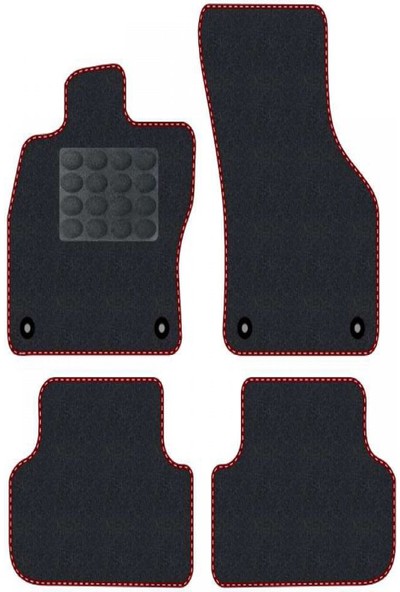 Tegin Infiniti Q30 2015 ve Sonrası Siyah Halı Bordo Kenar Elipsler Topuk 2250 gr Paspas