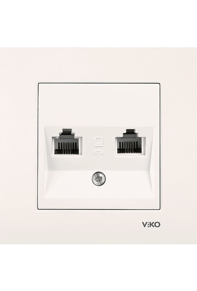 Viko Karre 2 Li Data RJ45 / Cat5 ve Cat6 Uygun Mekanizma Priz (Çerçeve Dahildir ) 1 Adet Viko Karre 2 Li Data RJ45 / Cat5 ve Cat6 Uygun Mekanizma Priz (Çerçeve Dahildir ) 1 Adet
