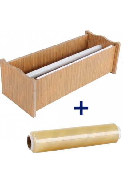 Mavikuğu Ahşap Streç Kutusu Folyo Tutucu 35 cm ve Streç 150 mt Mavikuğu Ahşap Streç Kutusu Folyo Tutucu 35 cm ve Streç 150 mt