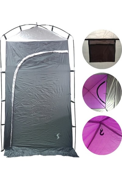 Savage YS-132 Savage Gümüş/gri Banyo&tuvalet Çadırı (120*120*200)
