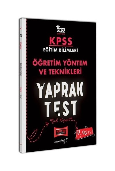 Yargı Yayınevi KPSS 2022 Eğitim Bilimleri Öğretim Yöntem ve Teknikleri Yaprak Test