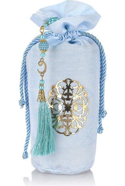 Osmanlı Ipeği Şantuk Kese Seccade Inci Tespih Bebe Mavi 20 x 10 cm Osmanlı Ipeği Şantuk Kese Seccade Inci Tespih Bebe Mavi 20 x 10 cm