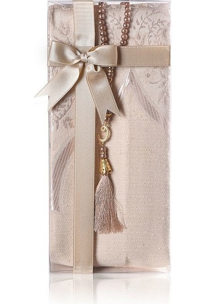 Pamuk Seccade & Inci Tespih Gold 28 x 12 cm Pamuk Seccade & Inci Tespih Gold 28 x 12 cm