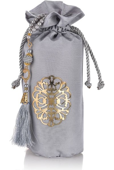 Osmanlı Ipeği Şantuk Kese Seccade Inci Tespih Gri 20 x 10 cm Osmanlı Ipeği Şantuk Kese Seccade Inci Tespih Gri 20 x 10 cm