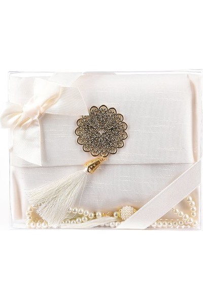 As Kutu Çantalı Şantuk Yasin & Inci Tes Krem