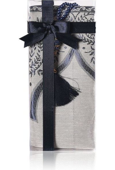 Pamuk Seccade & Inci Tespih Lacivert 28 x 12 cm Pamuk Seccade & Inci Tespih Lacivert 28 x 12 cm