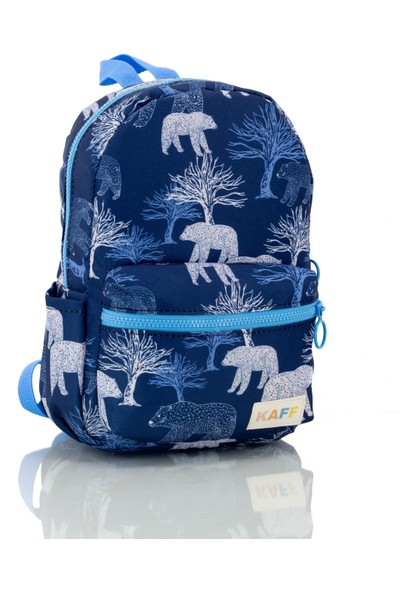 Kaff Ayı Desenli Çocuk Anaokulu Sırt Çantası Lacivert