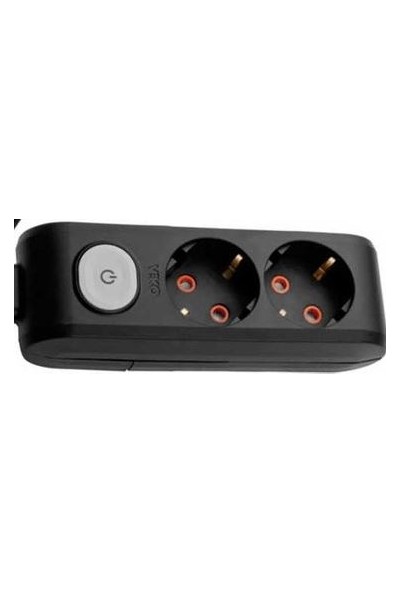 Viko Ikili Siyah Anahtarlı Kablosuz Topraklı Grup Priz Viko Ikili Siyah Anahtarlı Kablosuz Topraklı Grup Priz