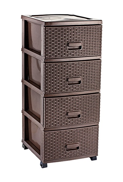 Elif Plastik Hasırlı Plastik Komidin Koyu Kahve Elif Plastik Hasırlı Plastik Komidin Koyu Kahve