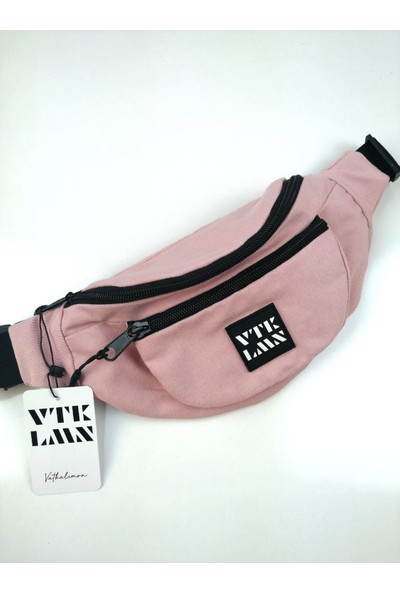 Vatkalimon Düz Pembe Omuz ve Bel Çantası