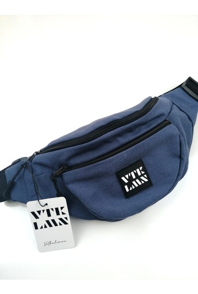 Vatkalimon Düz Lacivert Omuz ve Bel Çantası