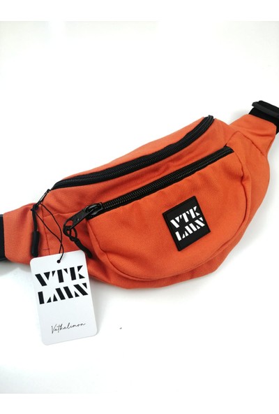Vatkalimon Düz Turuncu Omuz ve Bel Çantası