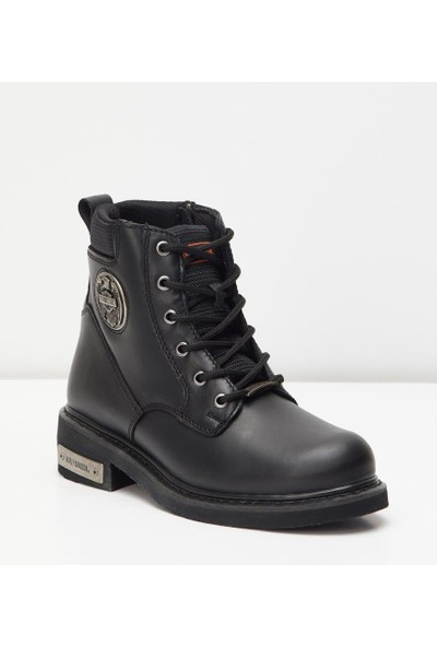 Harley Davidson Jim Black Yağlı Deri Kadın Bot Harley Davidson Jim Black Yağlı Deri Kadın Bot