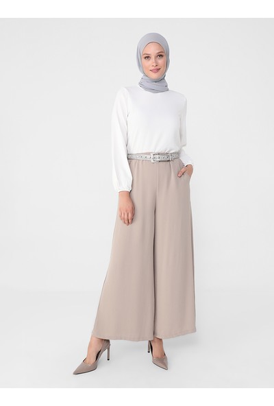 Refka Beli Lastikli Aerobin Pantolon Etek - Açık Vizon - Refka Woman Refka Beli Lastikli Aerobin Pantolon Etek - Açık Vizon - Refka Woman
