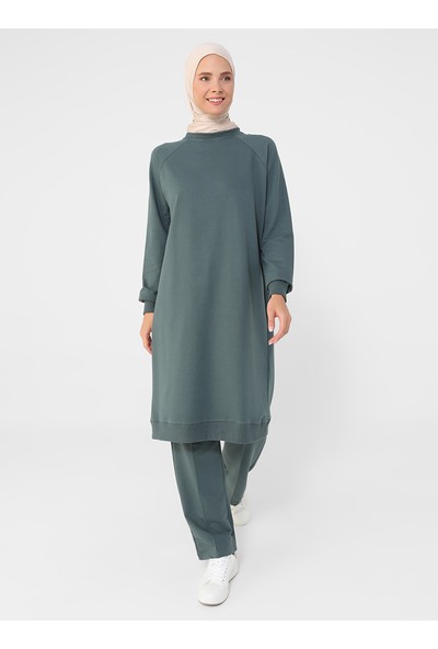 Refka Ikili Eşofman Takımı - Koyu Yeşil - Refka Basic Refka Ikili Eşofman Takımı - Koyu Yeşil - Refka Basic