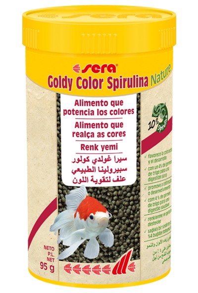 Sera Goldy Color Spirulina Nature Kutu Balık Yemi 100 ml 36 gr Sera Goldy Color Spirulina Nature Kutu Balık Yemi 100 ml 36 gr