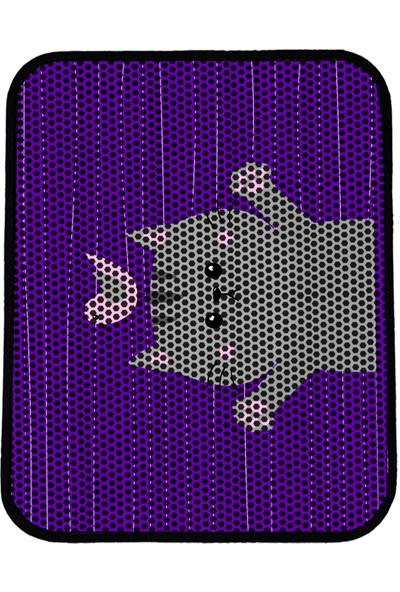 Eryatex Renkli Desenli Elekli Kedi Tuvaleti Önü Kum Paspası Kum Toprak Toparlayıcı Kedi Kumu Paspası