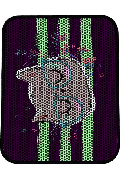 Eryatex Renkli Desenli Elekli Kedi Tuvaleti Önü Kum Paspası Kum Toprak Toparlayıcı Kedi Kumu Paspası