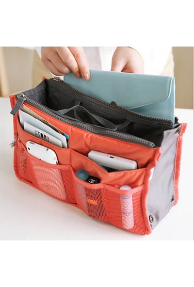 Lifeenjoy Organizatörlü Makyaj Çantası Kızıl (Yurt Dışından)