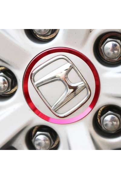 OLED Garaj Honda Jant Göbek Halka Kaplama Kırmızı Civic Fc5 Fb7
