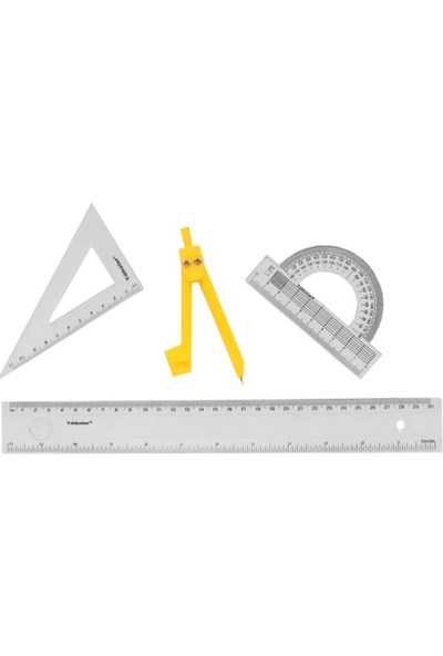 Art Picasso Karışık Pergel ve Cetvel Seti 4'lü