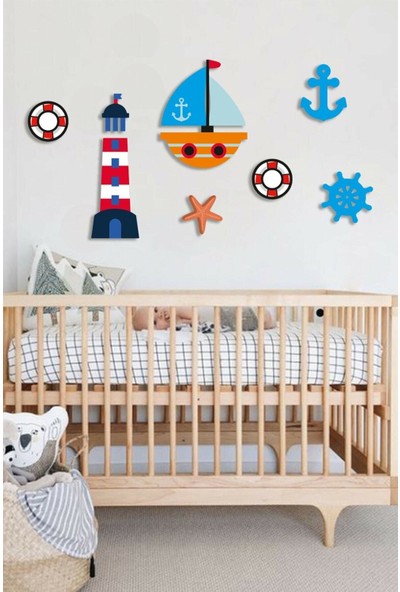 Moccoll Mdf Gemici Çocuk Odası Duvar Sticer Duvar Süsü Moccoll Mdf Gemici Çocuk Odası Duvar Sticer Duvar Süsü