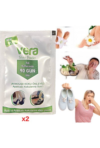 Vera Ayak Kokusu Giderici Ayakkabı Içi Koku Önleyici 2 Paket x 10 gr
