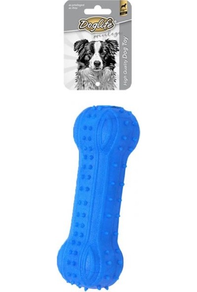 Doglife Köpekler Için Kauçuk Dumbell Oyuncak 13 cm - Mavi Doglife Köpekler Için Kauçuk Dumbell Oyuncak 13 cm - Mavi