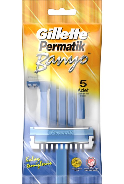 Gillette Permatik Banyo Kullan At Tıraş Bıçağı 5'li Gillette Permatik Banyo Kullan At Tıraş Bıçağı 5'li